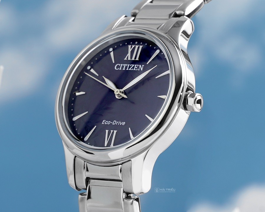 Citizen Eco-Drive EM0899-72L mặt số xanh lam