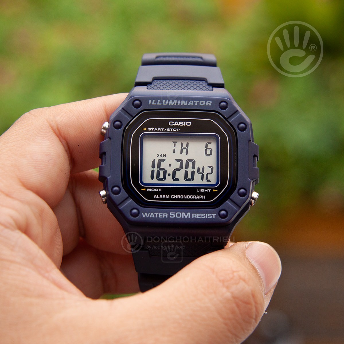 Đồng hồ Casio W-218H-2AVDF - Nam - Kính Nhựa - Quartz (Pin) - Dây Cao Su