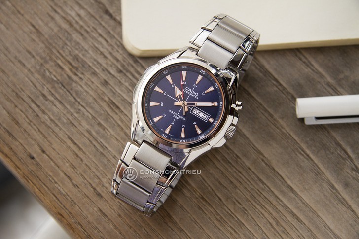 Đồng hồ Casio MTP-E200D-2A2VDF giá rẻ, thay pin miễn phí
