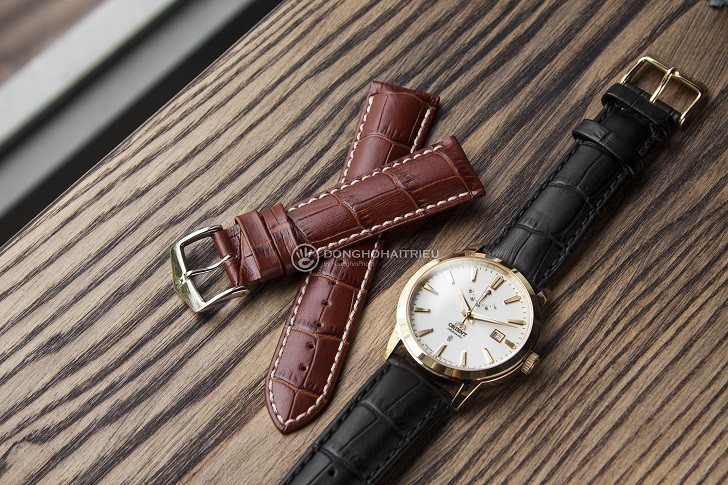 Dây da Hirsch Modena - Da thật 100%, được dập nổi vân cá sấu