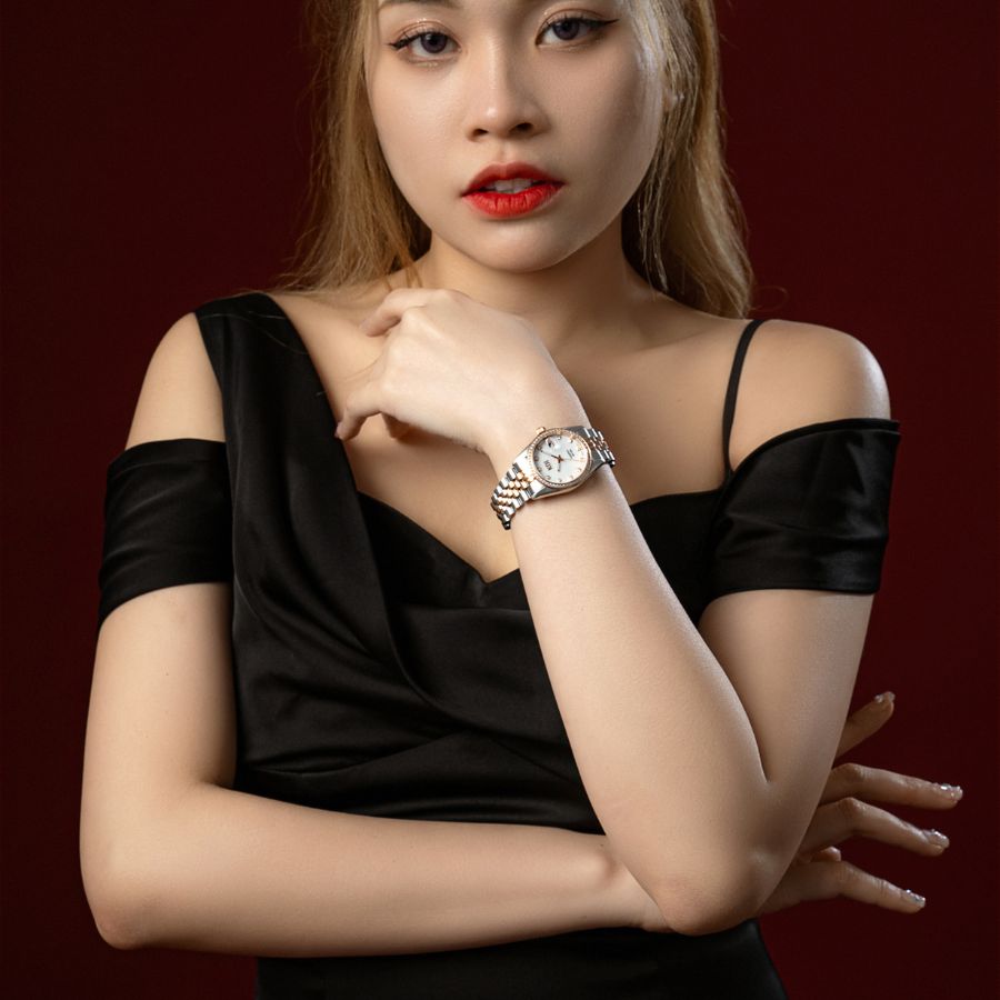 Đồng hồ Koi Đôi - Kính Sapphire - Quartz (Pin) - Dây Kim Loại (K002.403.641.51.03.04 - K002.103 ...