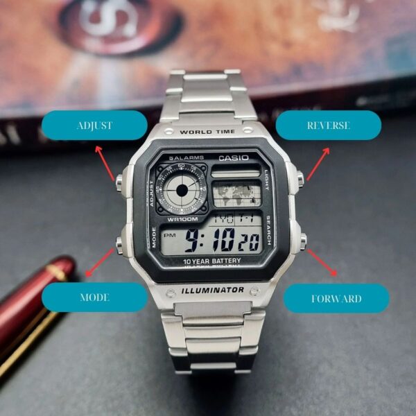 Cách chỉnh giờ, ngày đồng hồ điện tử Casio 4 nút dễ hiểu nhất