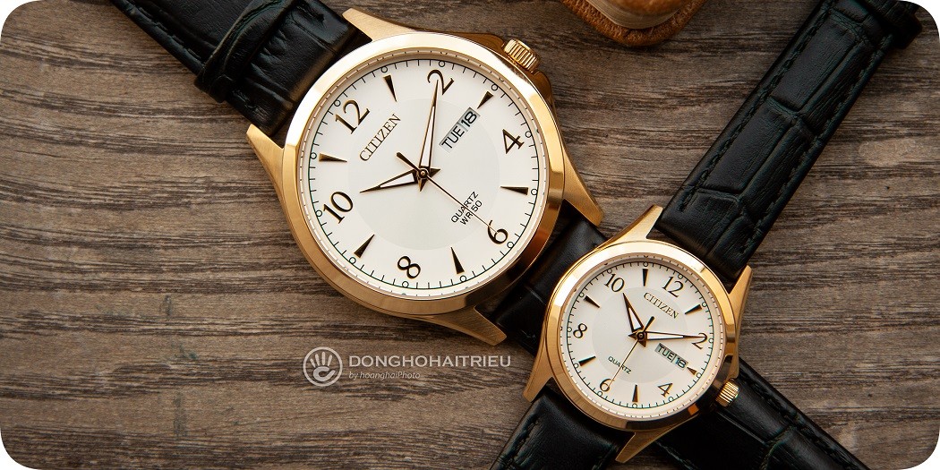 Đồng hồ Citizen Quartz WR50 dây da chính hãng 100%, góp 0%