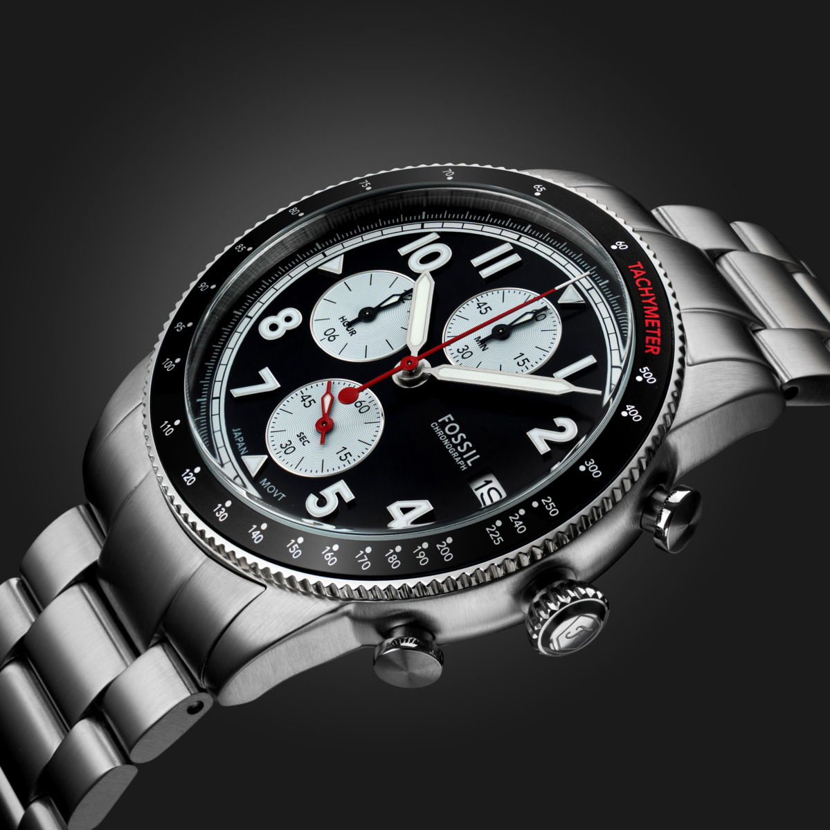 Fossil SPORT TOURER FS6045 Bản Dây Thép