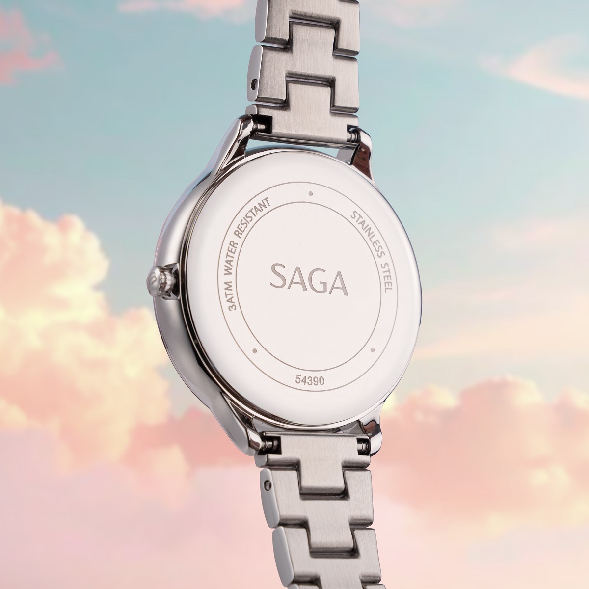 Đồng hồ Saga Chroma Dance 54390-SVCRSV-2 đính kim cương